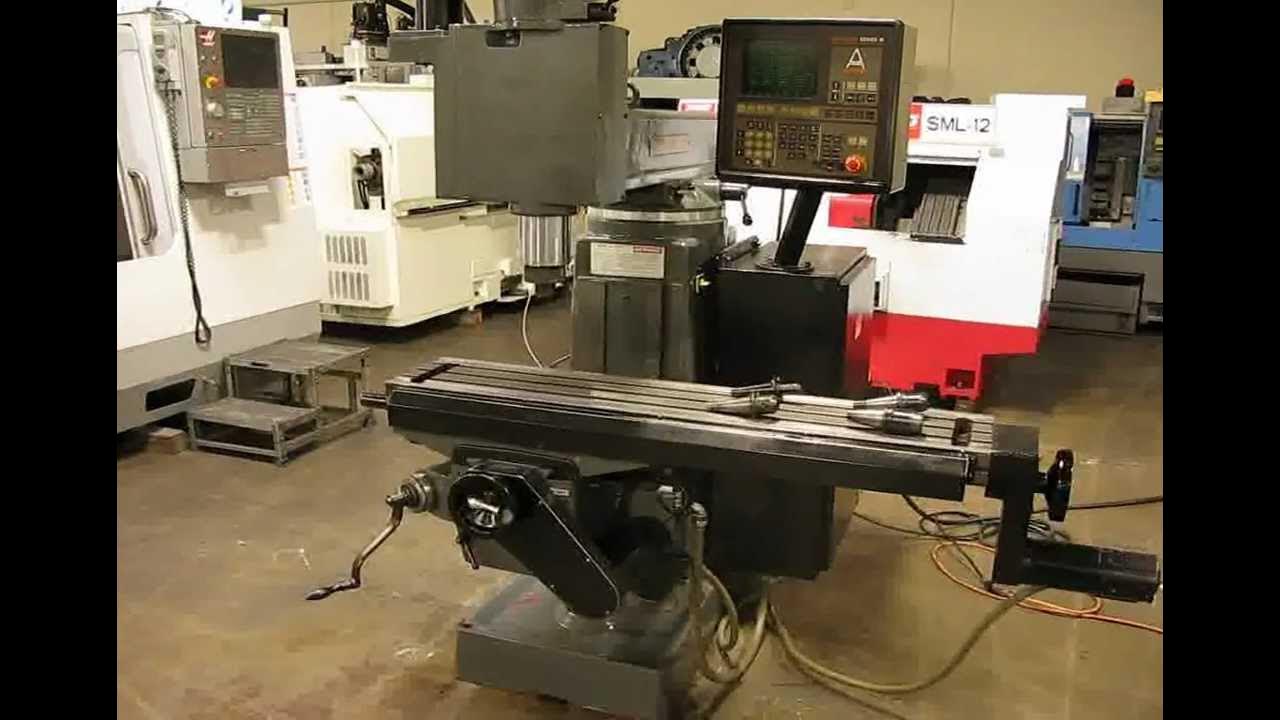 Lagun FTV-2 3 Axis CNC Knee Mill w/ Anilam Crusader M Control "VIDEO" - YouTube