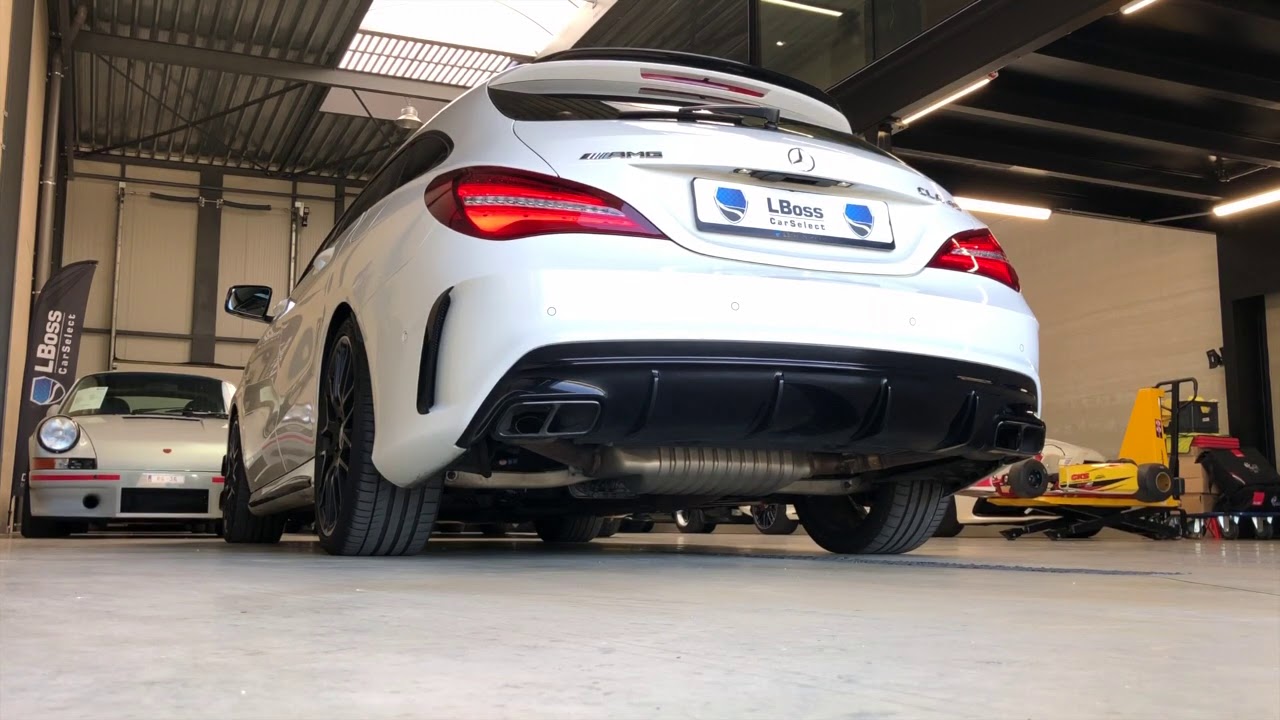 Mercedes Benz CLA 45 AMG PURE exhaust sound - YouTube