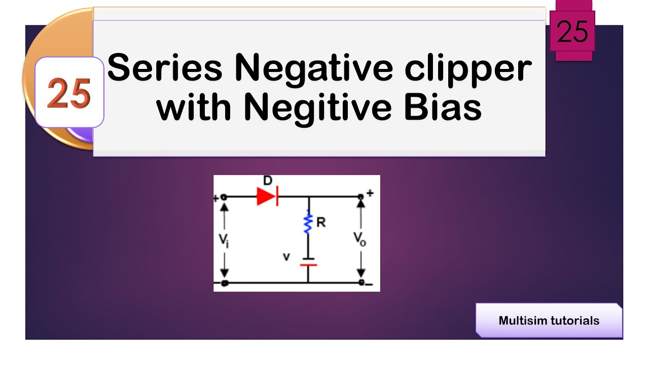 Implementation of series Negative clipper with Negative Bias Using Multisim || All About ECE ...