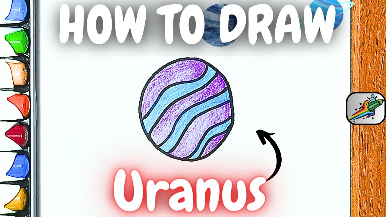 how to draw a Uranus | draw planet Uranus easy - YouTube