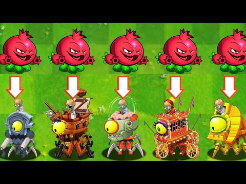 Chinese Rotten Red Vs All Bosses - Who Will Win? PvZ 2 ZOMBOT - YouTube