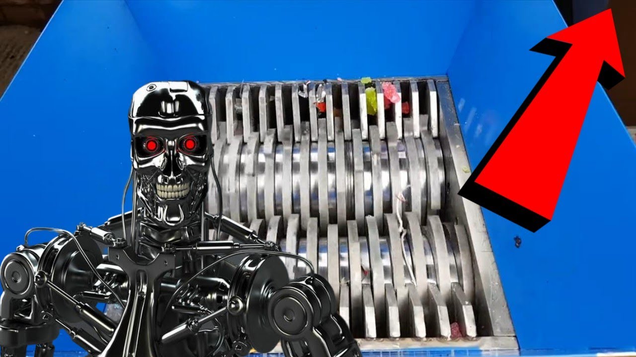 BACKWARDS SHREDDER VS ROBOTS - YouTube
