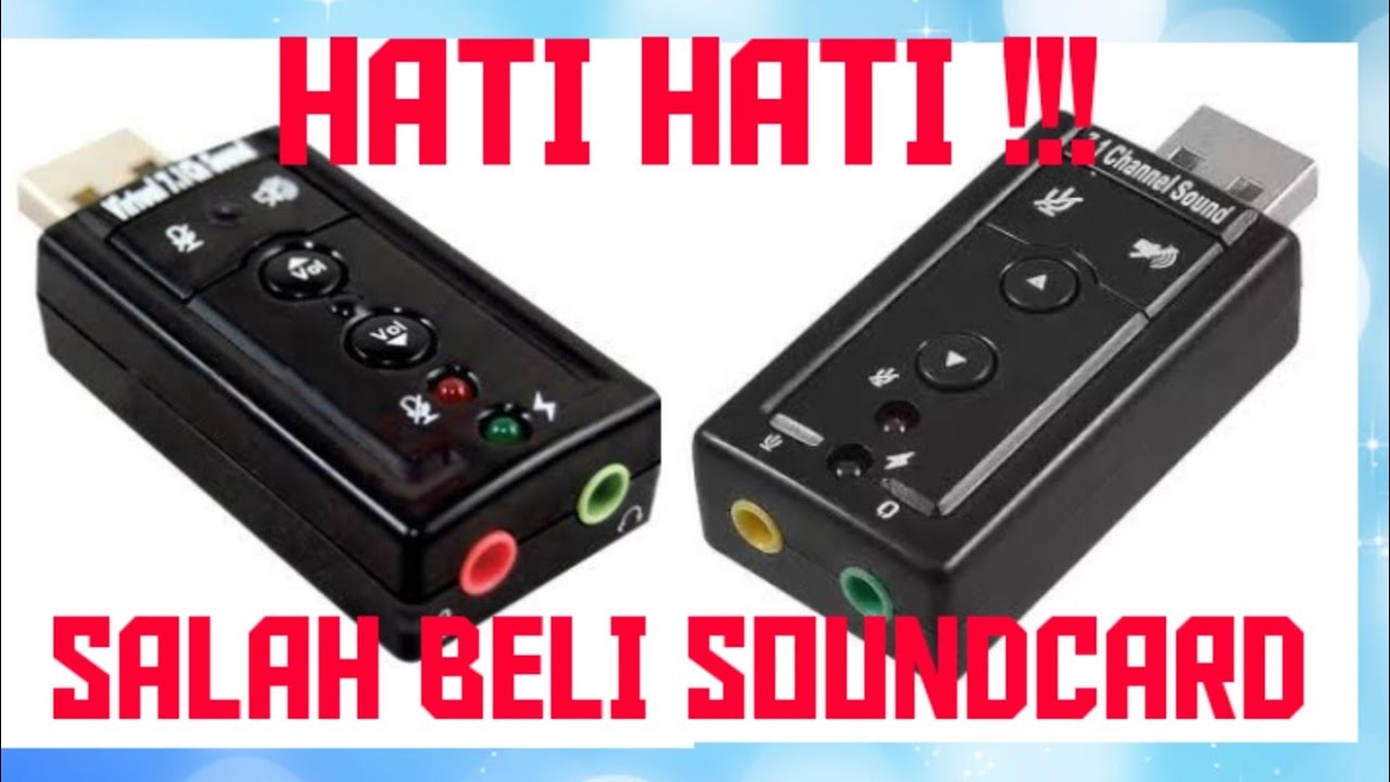 Apakah Sound Card USB Murah Layak dibeli ? Review SoundCard - YouTube