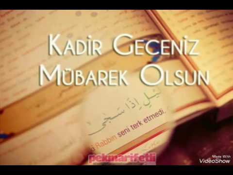 Kadir Geceniz kutlu olsun