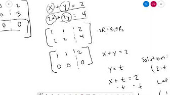 CA Inconsistent, Linearly Dependent, and Matrix Operations - YouTube