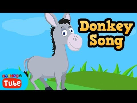 English Nursery Rhymes | Donkey Song | Animals Nursery Rhymes | Songs ...