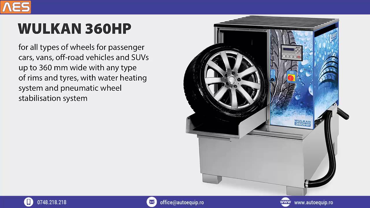 Masini pentru spalat roti KART WULKAN Wheel washers standard - YouTube