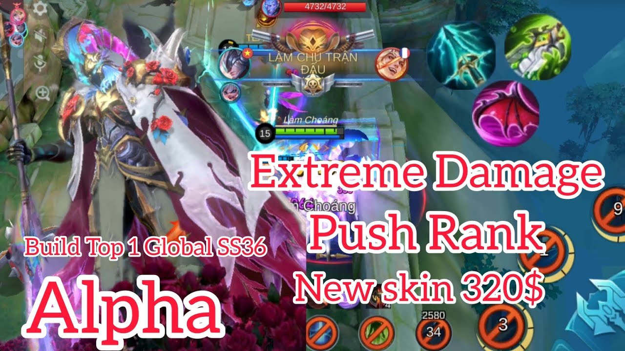Best strong fighter to push the rank | Alpha - Build Top 1 Global SS36 ...