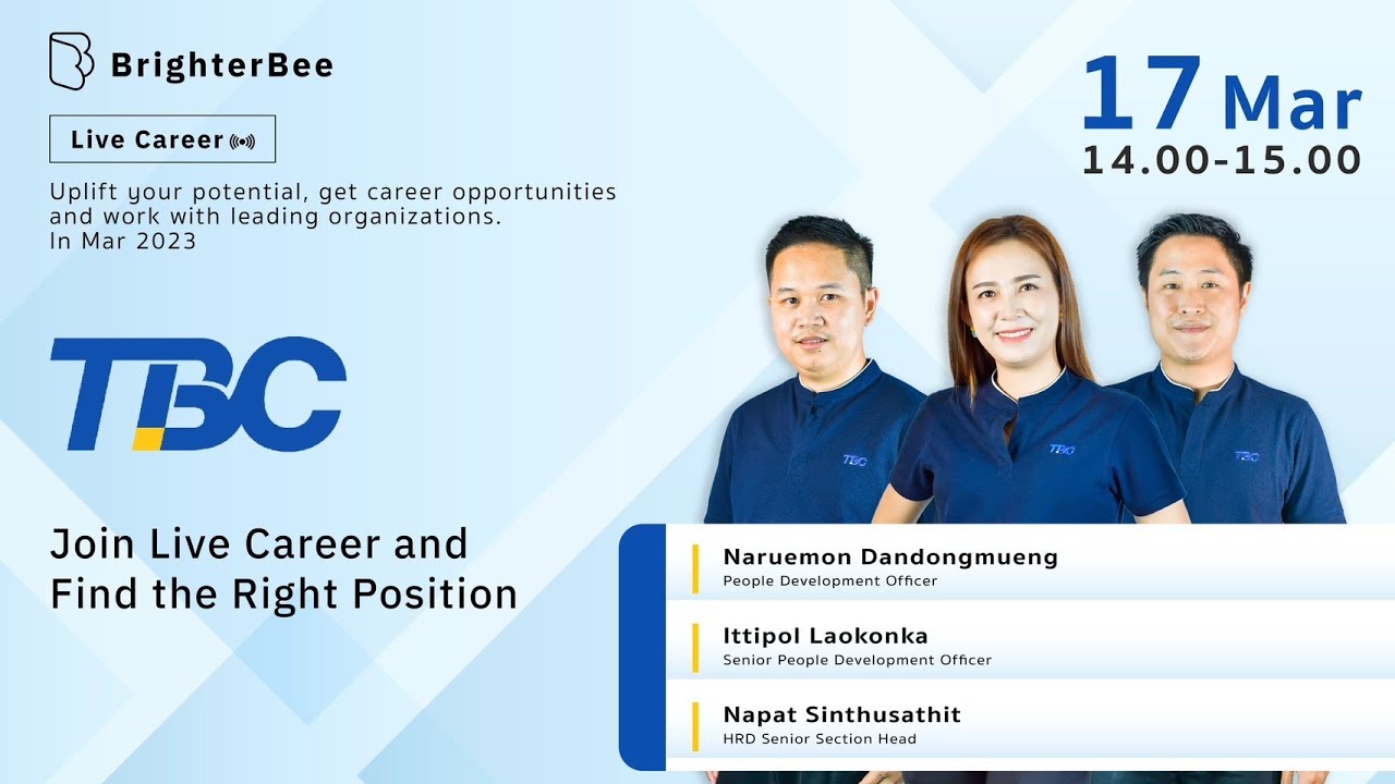 BrighterBee Live Career | Thai Beverage Can Limited - YouTube