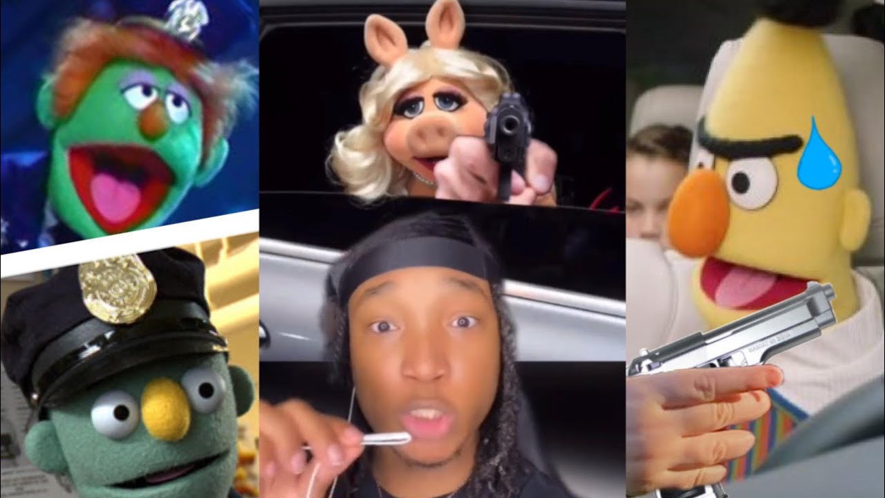 Miss Piggy gets in a SHOOT OUT with Elmo on the highway!! - YouTube