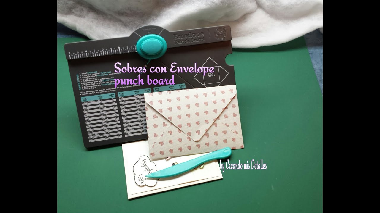 DIY Como hacer sobres con la envelope punch board (tutorial) - YouTube
