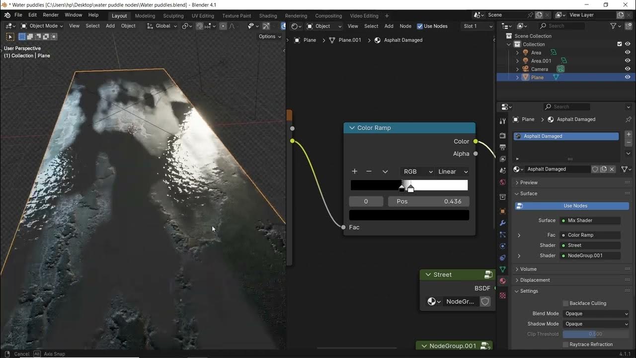 Easy Procedural Wet Surface Shader in Blender - YouTube