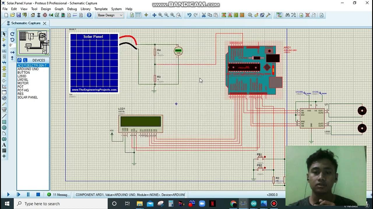 Simulasi proteus Motor DC putar kanan, Kiri dengan solar panel ...