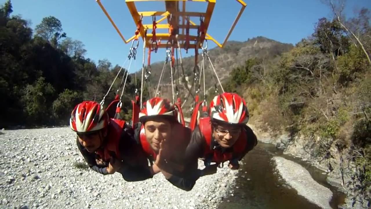 Asia's longest flying fox..Rishikesh jumpin heights adventurous sport ...