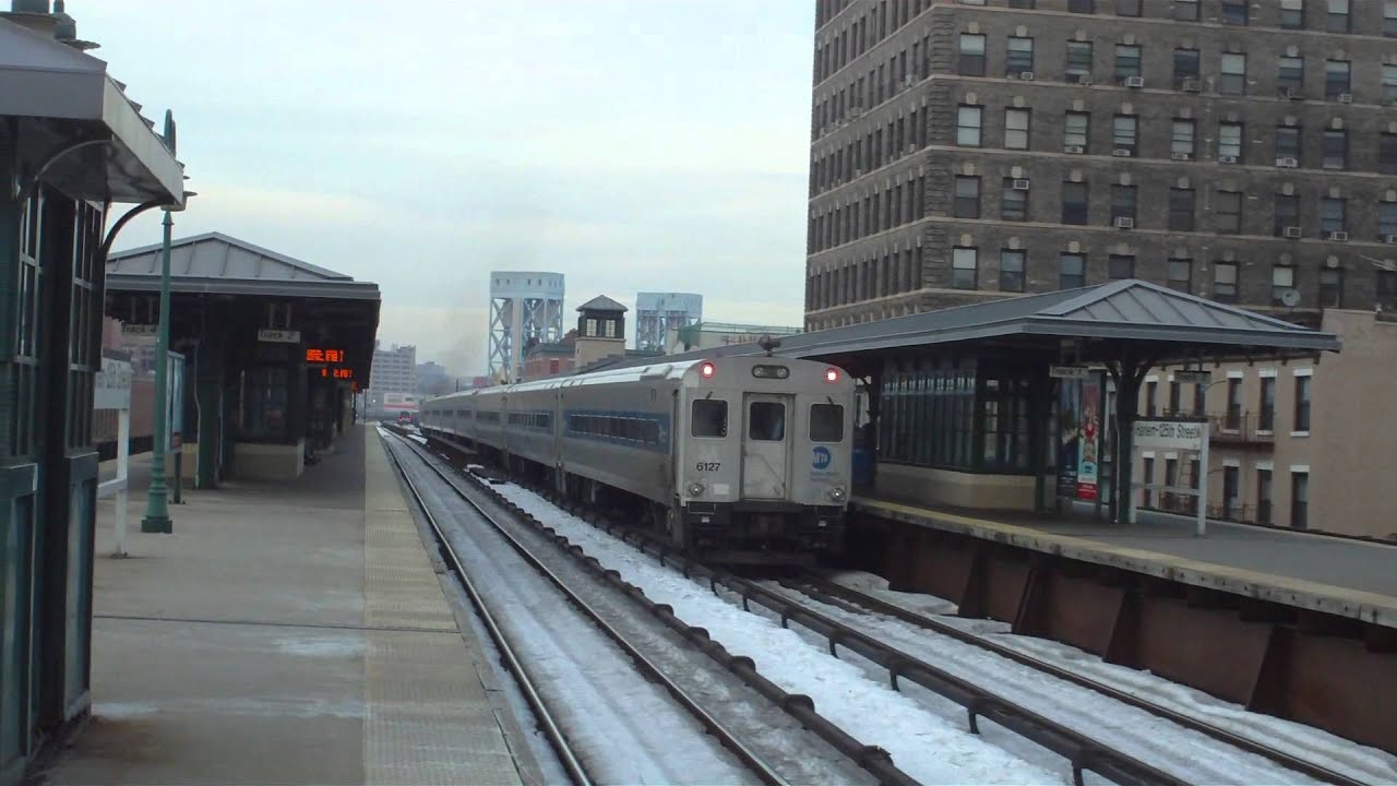 Metro North Railroad Snow Storm aftermath Railfanning at 125 St - YouTube