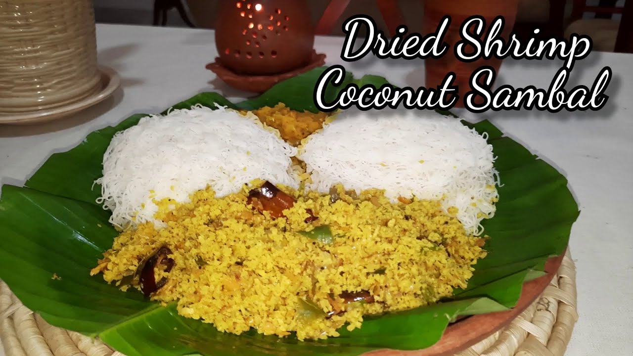 Delicious Dried Shrimp Coconut Sambal | Kunisso Pol Malluma | Dried ...