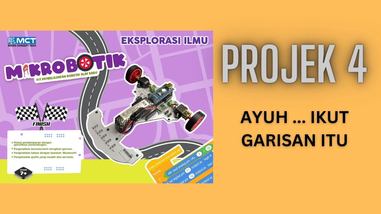 PROJEK #4 MIKROBOTIK - AYUH IKUT GARISAN ITU - YouTube