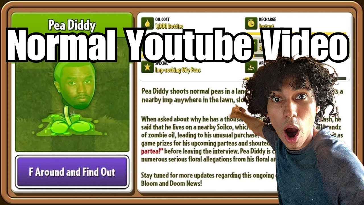 Plants vs Zombies Pea Diddy edition - YouTube