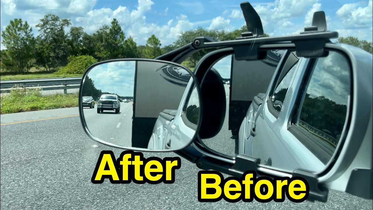 Budget universal towing mirror for RV & trailers - setup & review ...