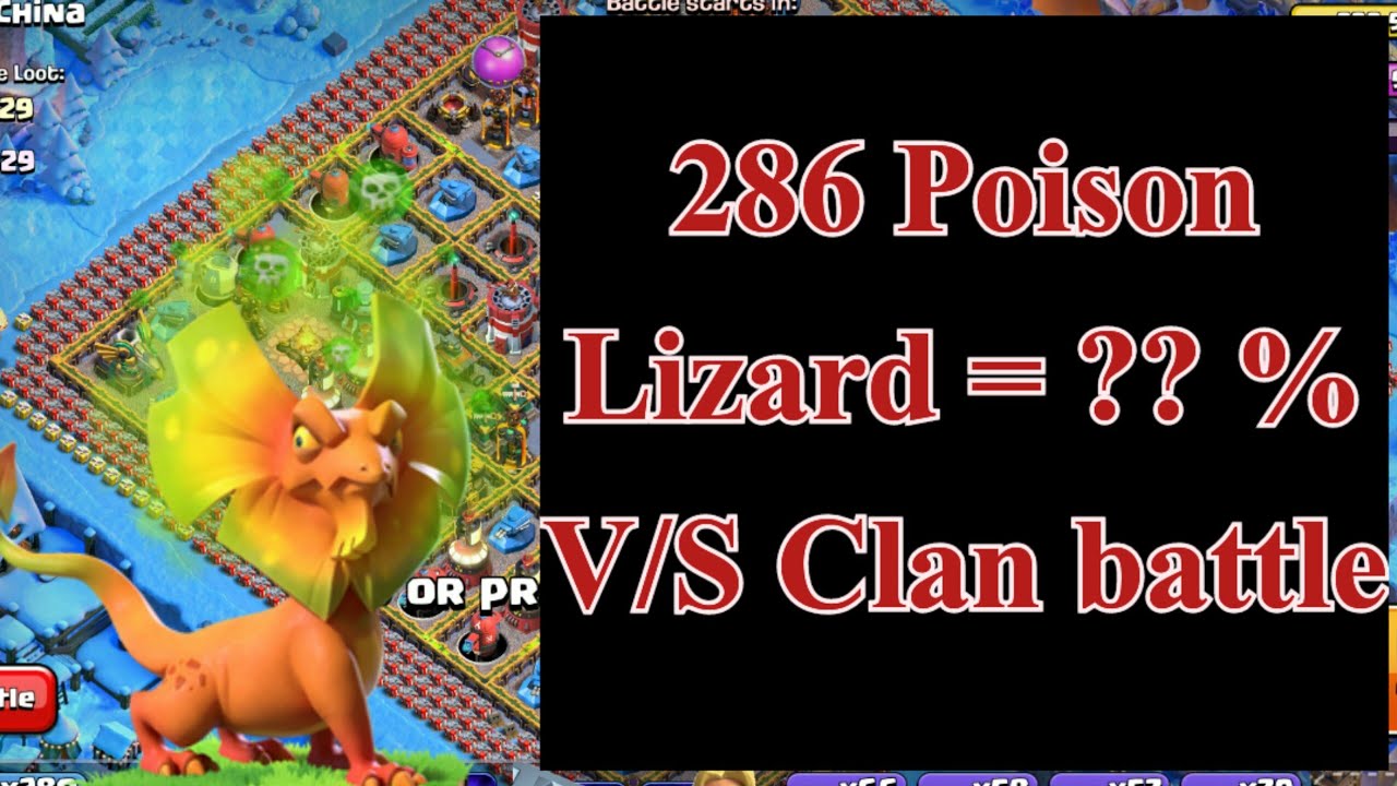 Poison Lizard vs all troops clash of clans -poison Lizard full upgrade ...