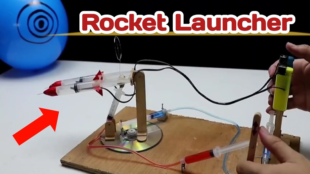 how to make hydraulic rocket 🚀 launcher | missile launcher - YouTube