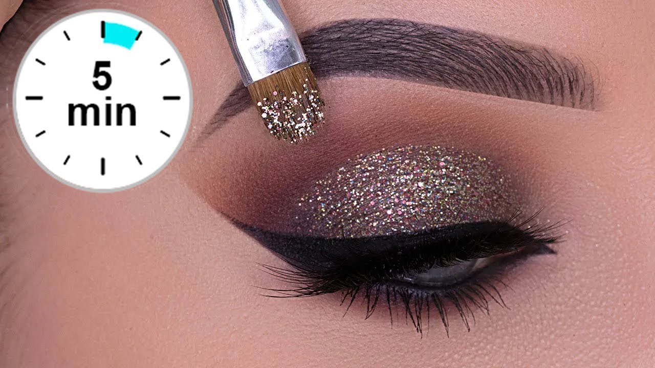 5 Minute Glitter Smokey Eyes Tutorial Fashion Pleasure Youtube