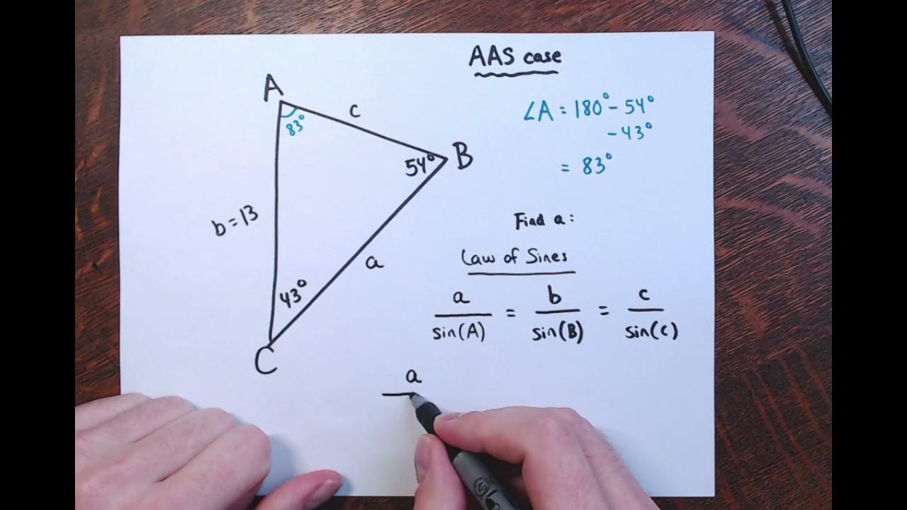 Use the law of sines to solve ASA or AAS triangles #2 - YouTube