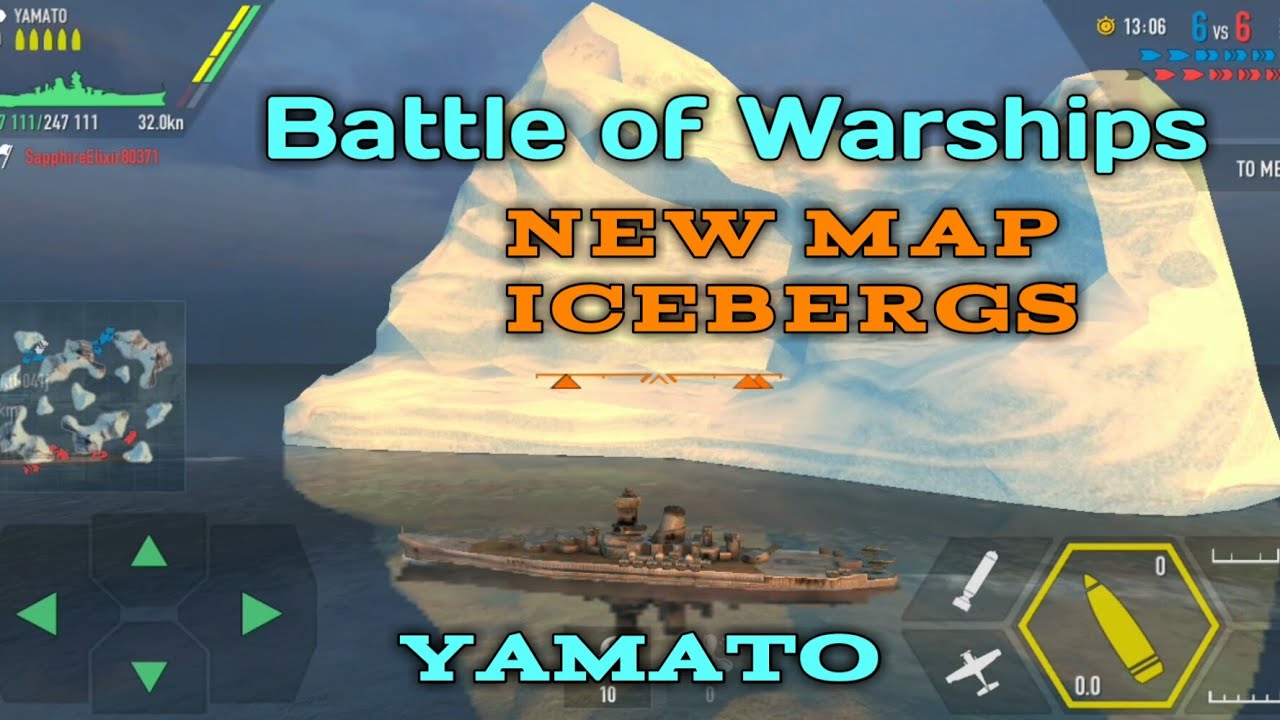Battle of Warships - Yamato New Map ICEBERGS - YouTube