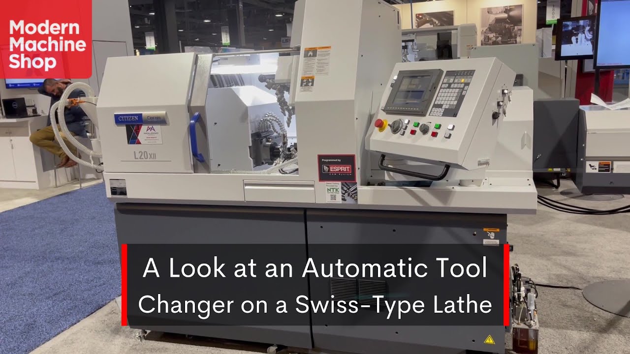 Automatic Tool Changer (ATC) on a Swiss-Type Lathe - YouTube