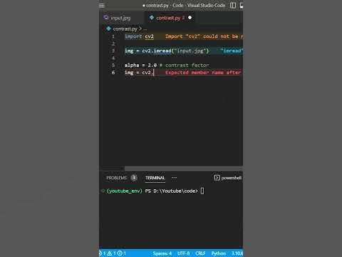 Image Contrast Adjustment using Python | OpenCV - YouTube
