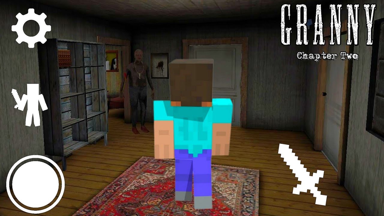 Playing As Steve From "Minecraft" In Granny Chapter Two On Hard Mode ...