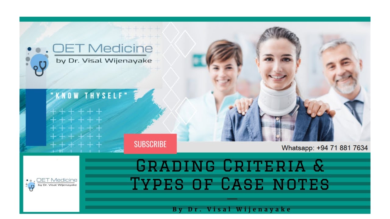 OET Writing Zoom Session - Grading Criteria & Types of Case notes - YouTube