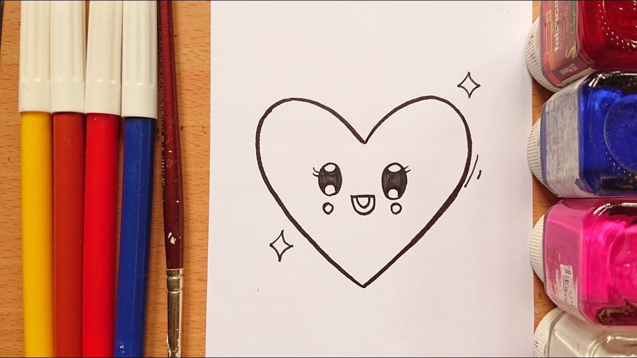 HOW TO DRAW CUTE HEART - YouTube