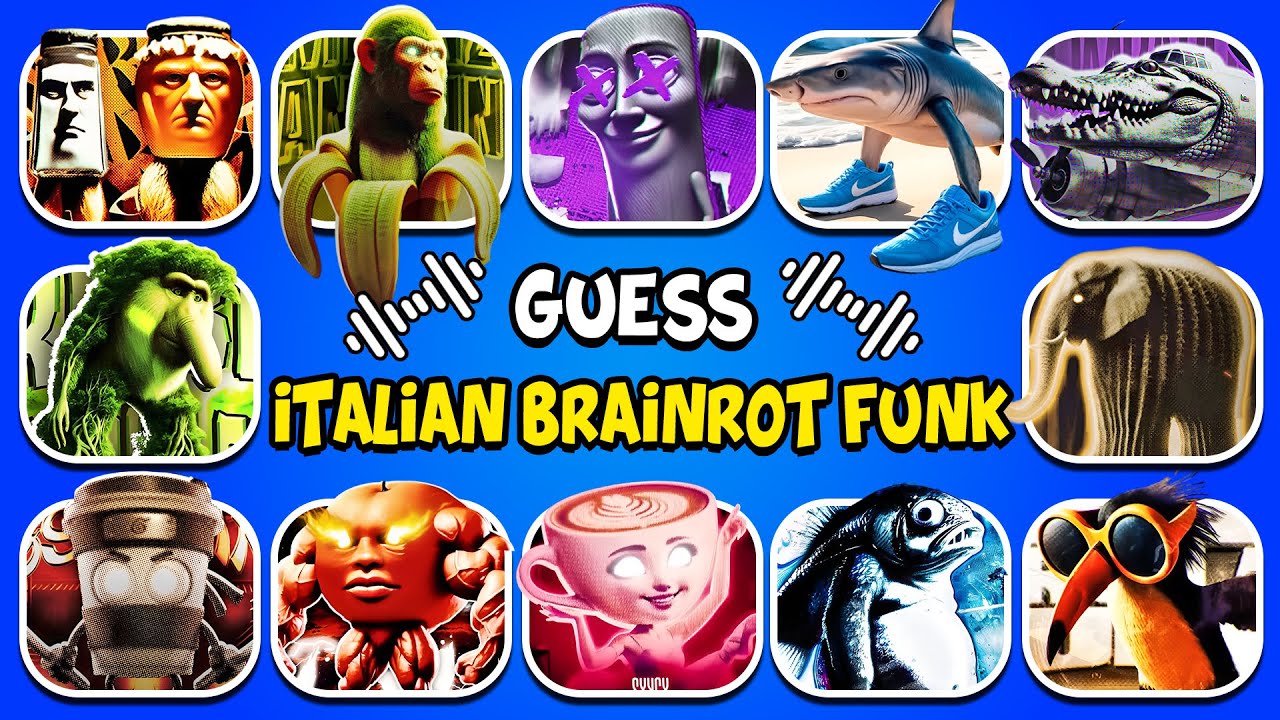 Guess ITALIAN BRAINROT ANIMALS FUNK Edition | Tung Tung Sahur Funk ...