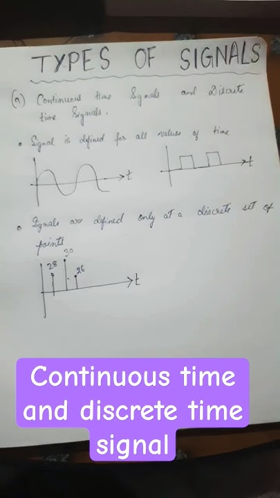 Continuous time signal and discrete time signal #electricalengineering ...