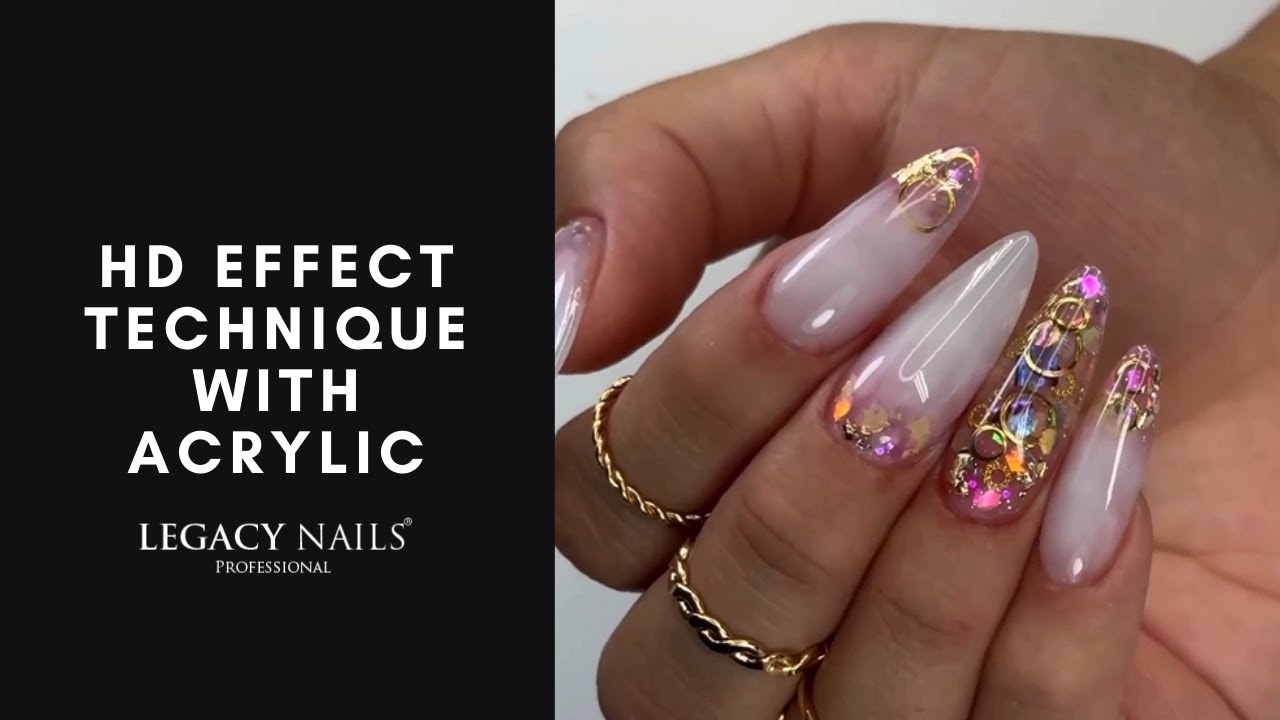 HD effect technique with acrylic┃LEGACY NAILS - YouTube