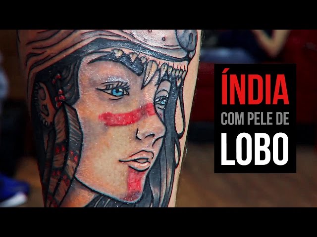 Tatuaje Tradicional De Lobo De Niña India