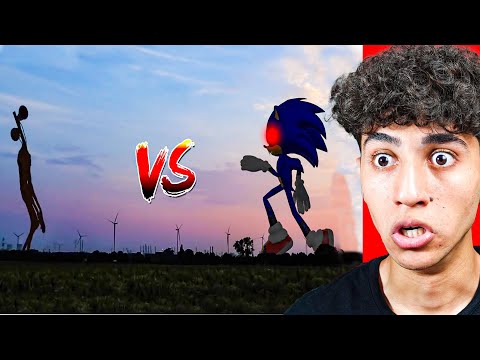 SİREN KAFA VS SONİC.EXE KAMERALARA YAKALANDI !! (Siren Head Vs Sonic.Exe)