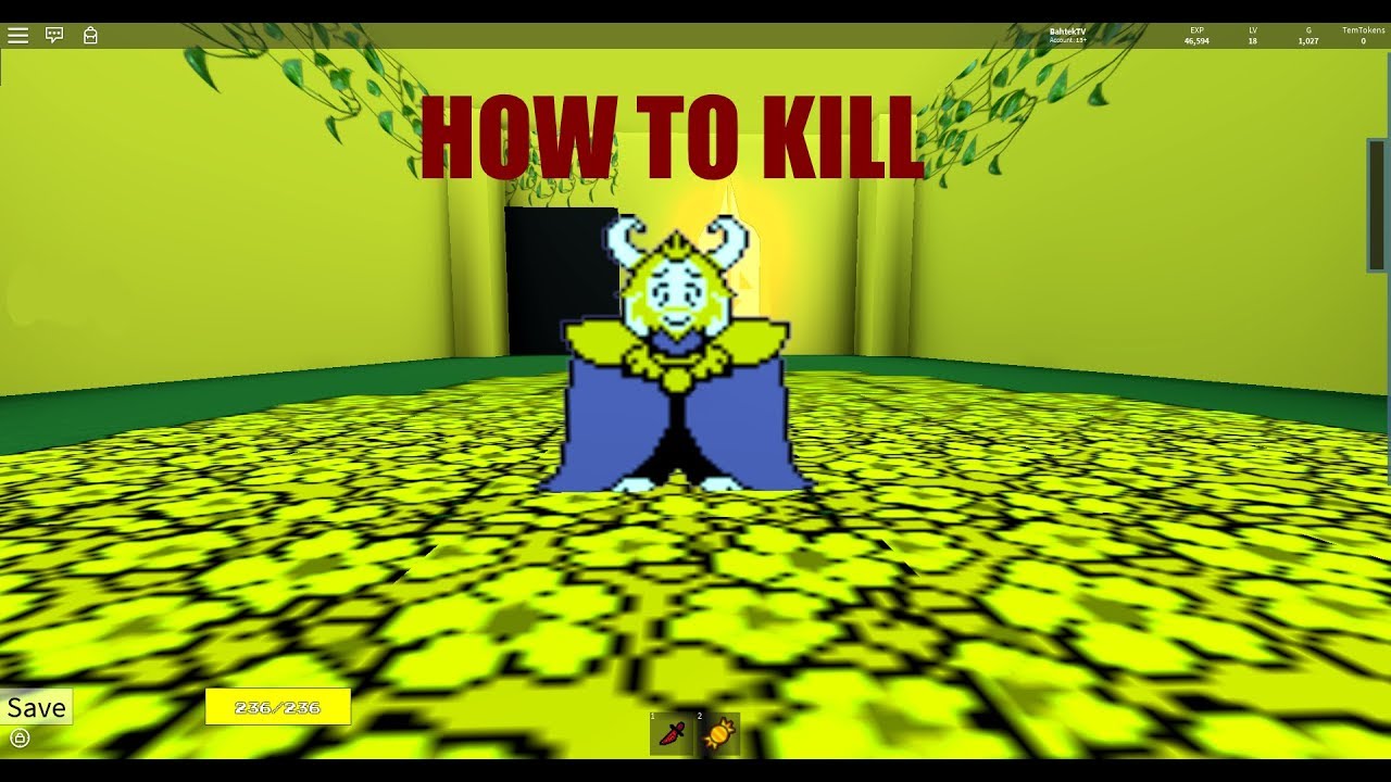 How to kill Asgore in Roblox - YouTube