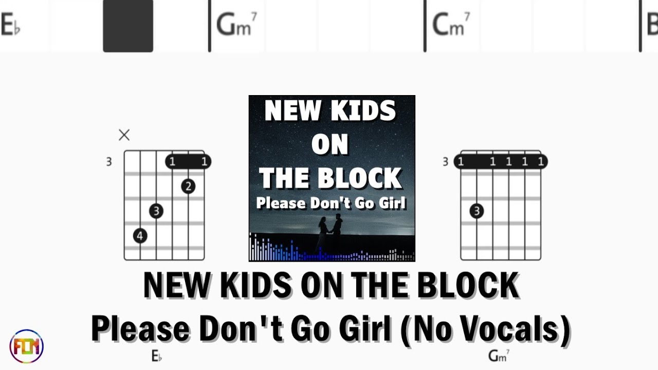 NEW KIDS ON THE BLOCK Please Don't Go Girl NO VOCALS FCN GUITAR CHORDS ...