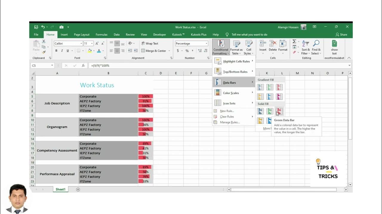 "Excel Data Bars Conditional Formatting: Visualize Your Data Like a Pro!" - YouTube