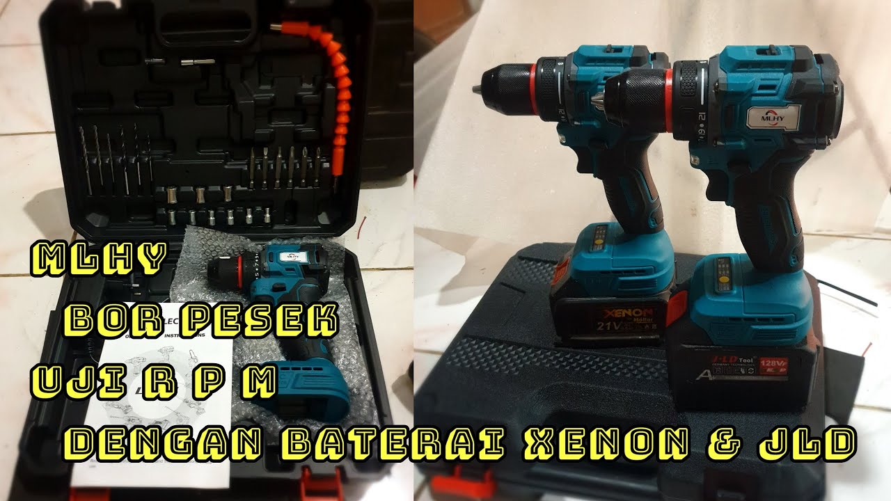 MLHY Bor Brushless 10mm LXT Slot,Test RPM dng Baterai Xenon 4ah & JLD ...