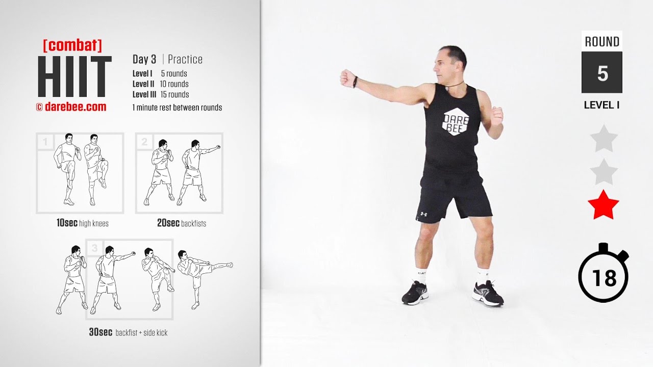 Combat HIIT by DAREBEE - Day 3 - YouTube