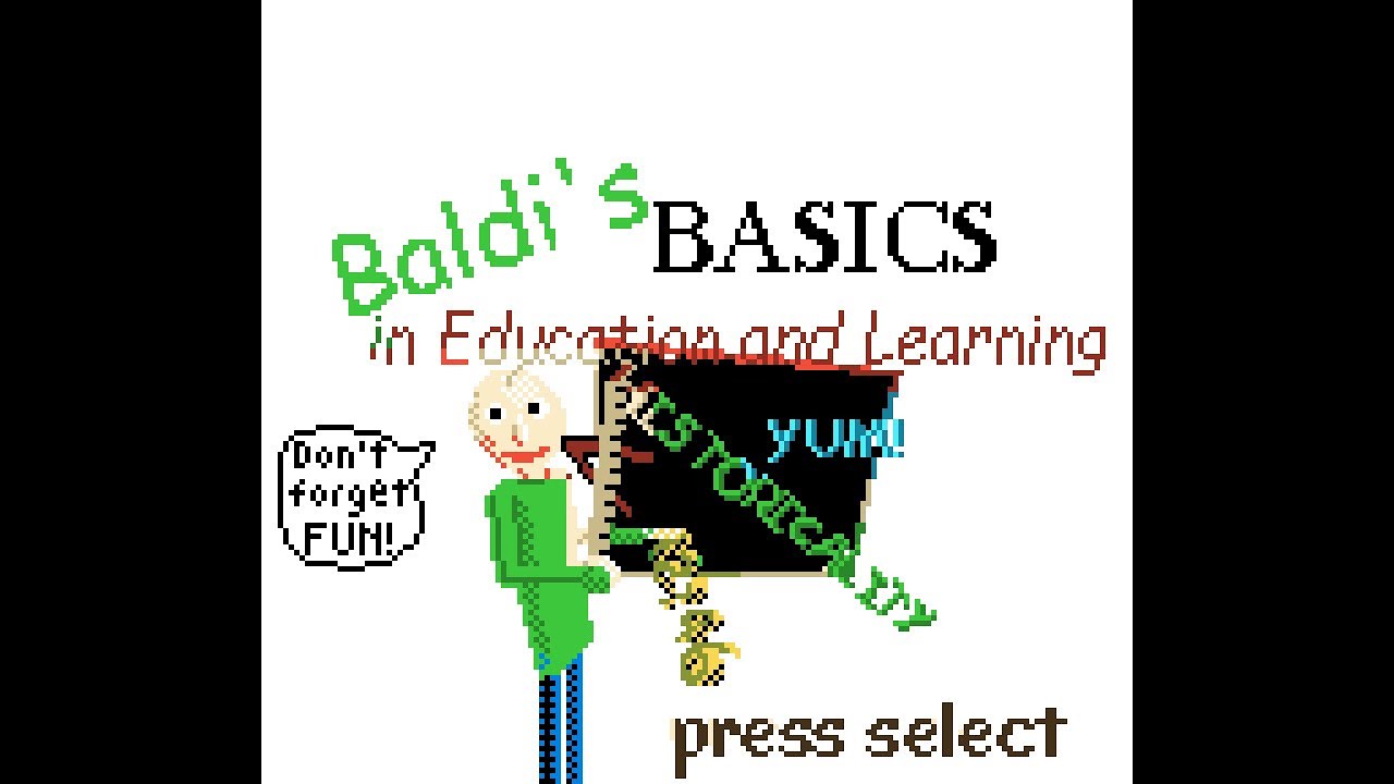 لعبة baldi's basic's على محاكي gameboy #baldisbasics - YouTube