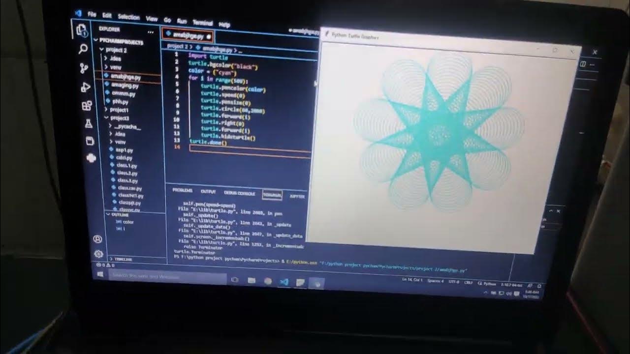 Python turtle project #python - YouTube