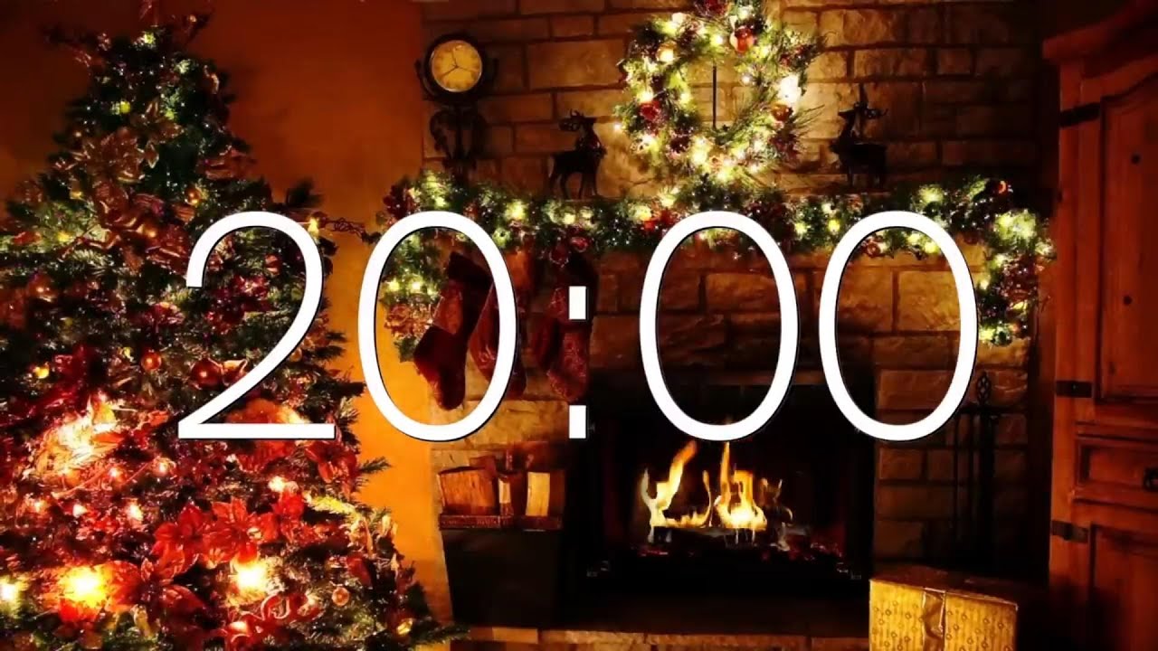 20 Minute Christmas Timer | Lofi Sound | Fireplace | Ending Doorbell ...