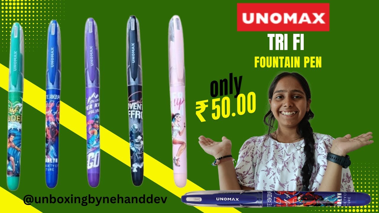 50 Rupee Fountain Pen?! Unomax TRI Fi Review by Neh & Dev - YouTube