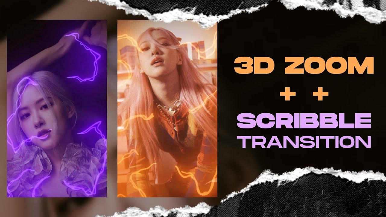 TUTORIAL HYPER 3D ZOOM SCRIBBLE TRANSITION - CAPCUT ANDROID & IOS - YouTube