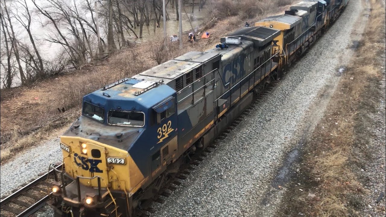 CSX Ethanol Train With CSX #124 “Clinchfield Railroad Sticker along ...