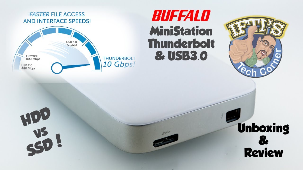 Buffalo Ministation ThunderBolt (+ USB3.0) HDD vs SSD - Review - YouTube